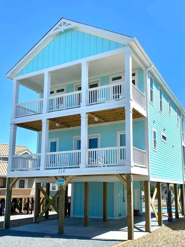 Brand New Beach House W/pool! 2 Min Walk To Beach! - Holden Beach, NC