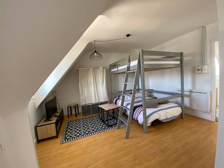 Studio/t1 Quartier Histo-4 Pers-12mn Plages - Wifi - ibis Styles Lorient Caudan