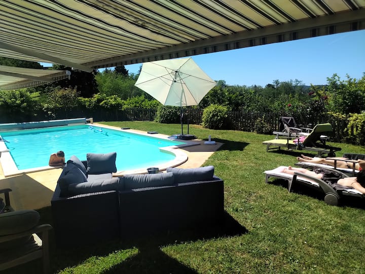 Piscine 15 M Chauffée,   Climatisation - Sarlat-la-Canéda