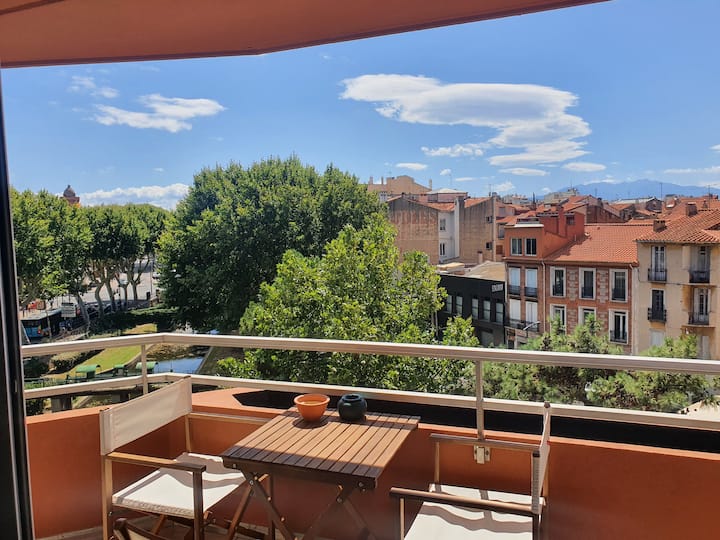 Appartement Centre Ville Cosy. Clim. Vue. Wifi - Perpignan
