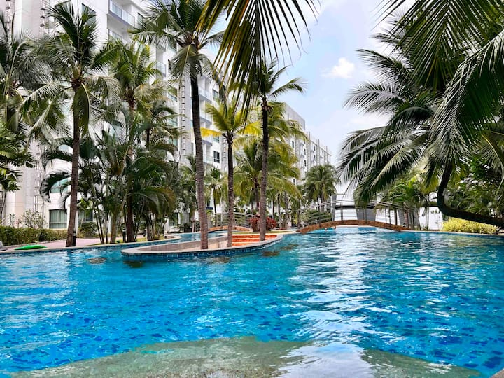 #11市中心网红度假公寓+水系大泳池+离步行街6分钟 - Pattaya