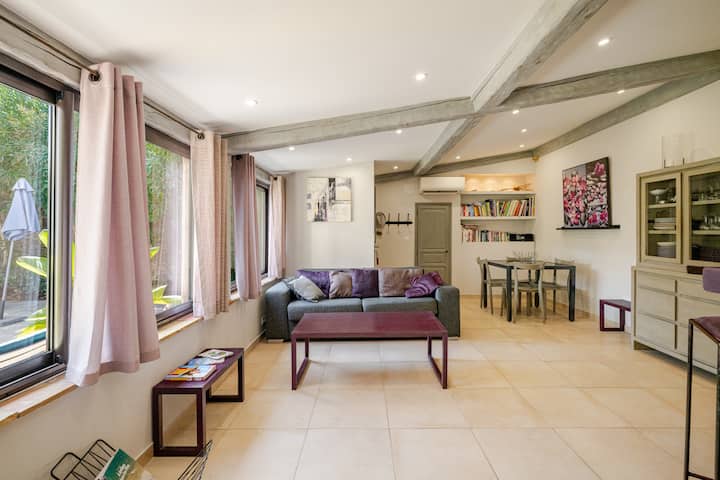 Antibes: Maisonette Mit Terrasse Und Pool, In Der Nähe Von Stränden - Antibes
