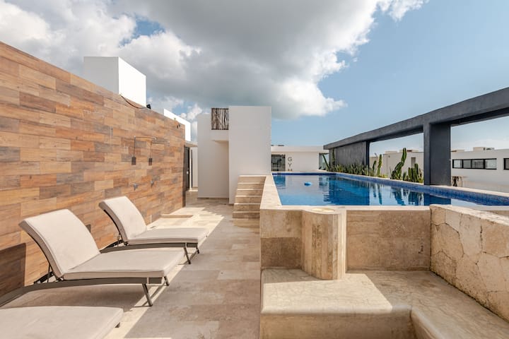 Apartment With Pool And Gym - 1 To 4 Pax Aldea Zama - Tulum