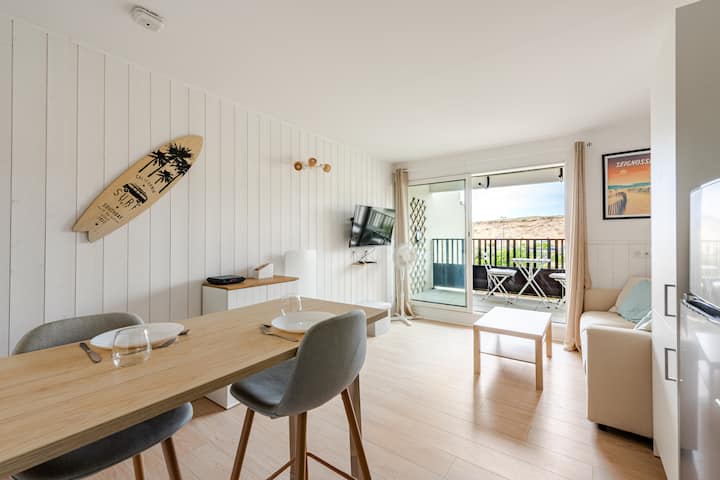 Le Cabanon De Plage, 2pers, Balcon, 2mn Océan - Soustons