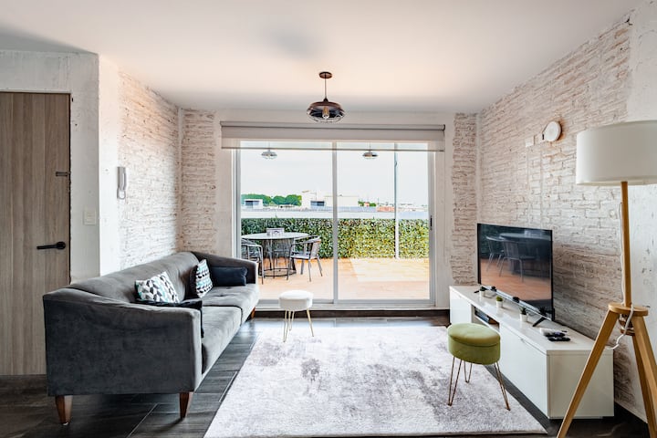 Magnífico Loft C/terraza Privada - Puebla
