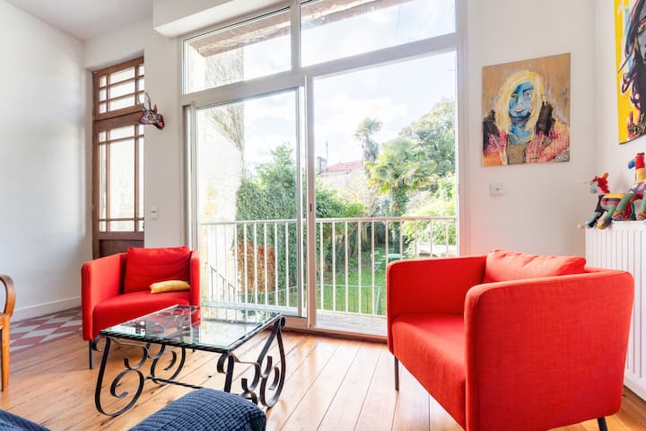 Grande Maison Familiale Vintage Avec Jardin Intime - Bordeaux