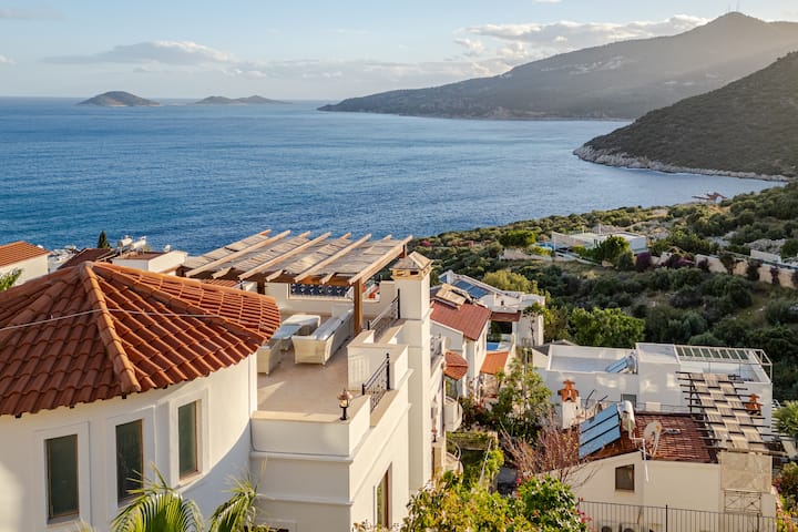 Luxury Sea View Villa - Heated Pool - 150m To Sea - Kalkan