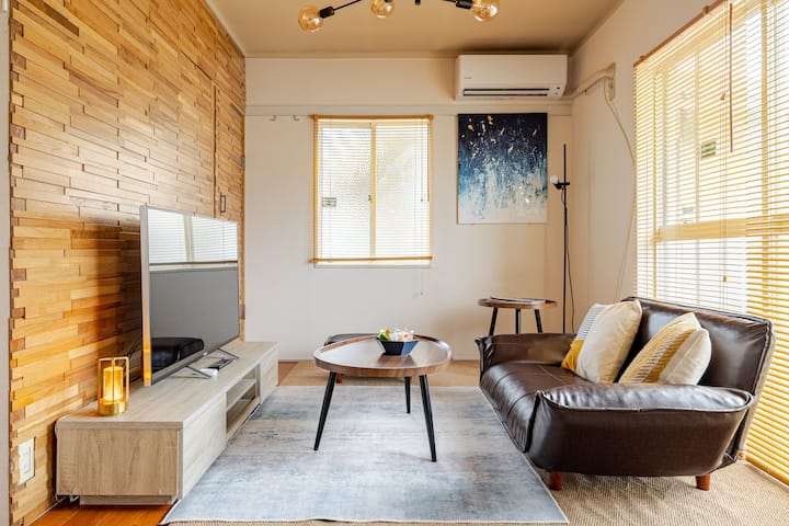 江ノ島観光/閑静な住宅/ビーチ近く/駅近/無料駐車場/最大6名/wifi/wood&blue江ノ島 - Fujisawa