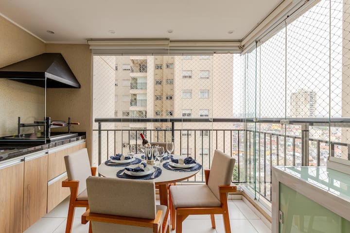 Studio Premium Varanda Gourmet Perto Aeroporto Gru - Guarulhos