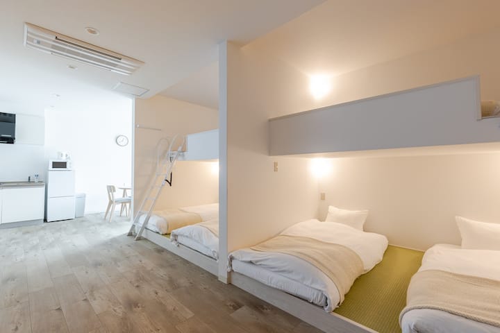 全員別々のベッドで快眠！最大6名｜西新駅7分｜天神へ8分｜商店街すぐ#04 - Fukuoka