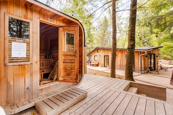 Design Cabin In Catskills | Hot Tub + Sauna+ Pizza - Bethel