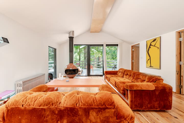 Design Cabin In Catskills | Hot Tub + Sauna+ Pizza - Bethel, NY