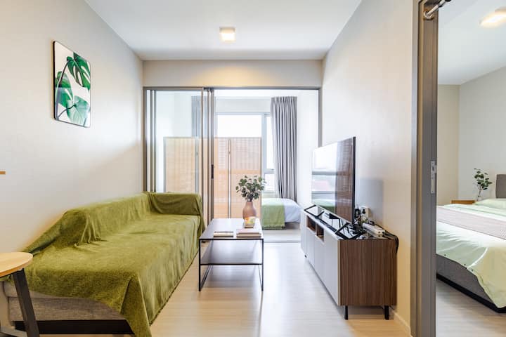 月租Crypto特惠温泉小两房天铁phrom Phong站近em商圈诗卡宁娜威洛大学 - Bangkok