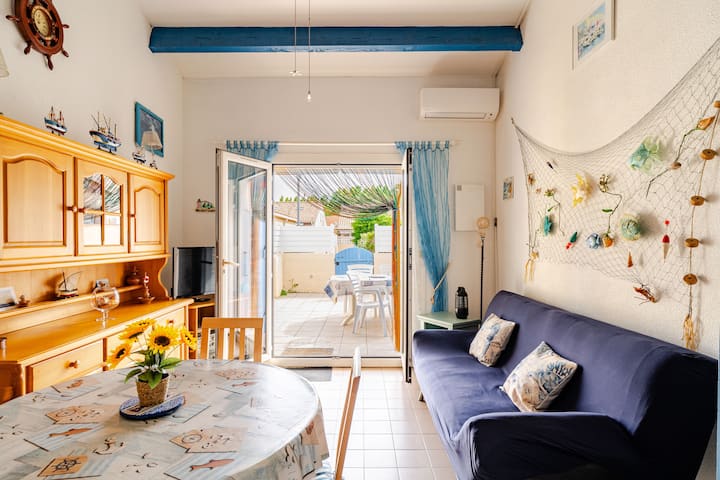 "La Marina", Charmante Petite Maison De Vacances - Saint-Cyprien