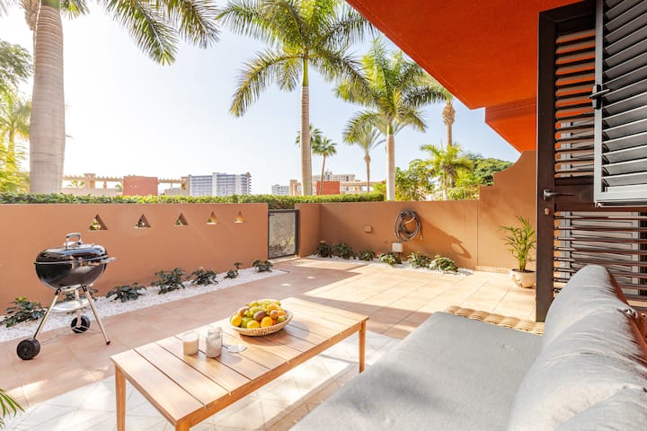 Sunny Garden Apartment With Terrace-tenerife - Adeje