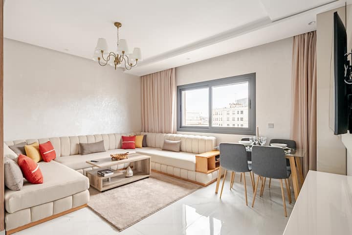 Cosy 1 Br With Two Balconies Near The Beach - 탠지어