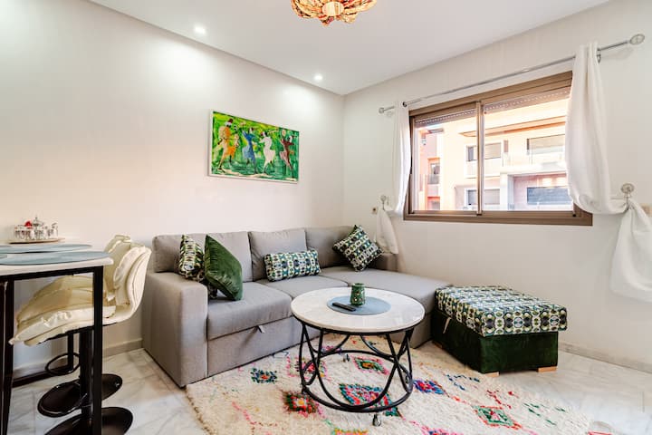 Modern Luxe 1br In Gueliz| Balcony & Nespresso Bar - Marrakech