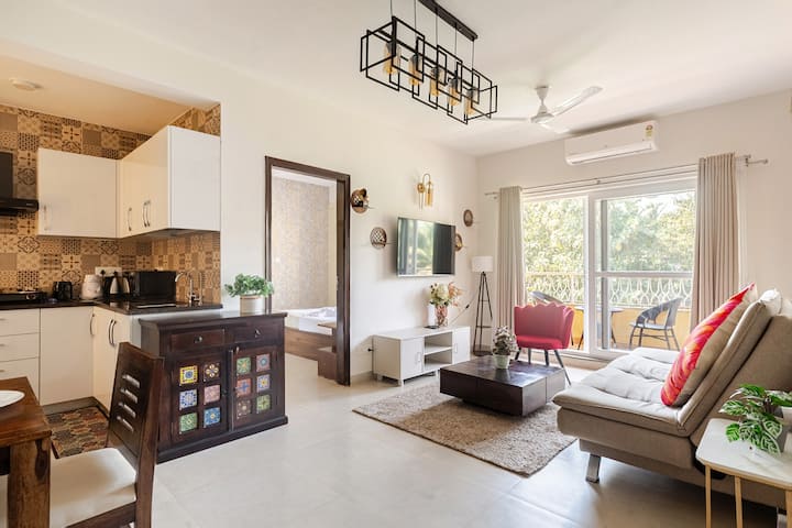 Spacious ·2bhk With Pool 5 Min To Candolim Beach - Goa