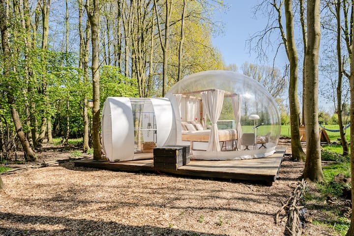 Bubbletent In Natuur Met Hottub Bij Amsterdam - Netherlands