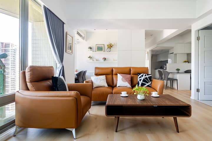 Opposite Hongshulin Mrt /Great View /Rooftop 2br - Taipei