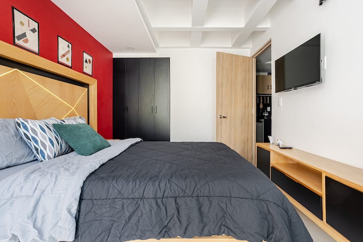 Depto. Nuevo Roma Sur 205- Wifi. S-mart Tv. - Mexico City