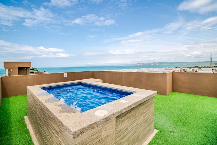 Jacuzzi Y Bbq Frente Al Mar - Manta