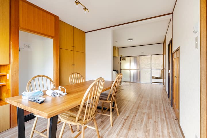 白と木の和モダン古民家一棟貸し | 駅6分 | 名駅14分 | ベッド6+布団3 | 12名ok - Nagoya