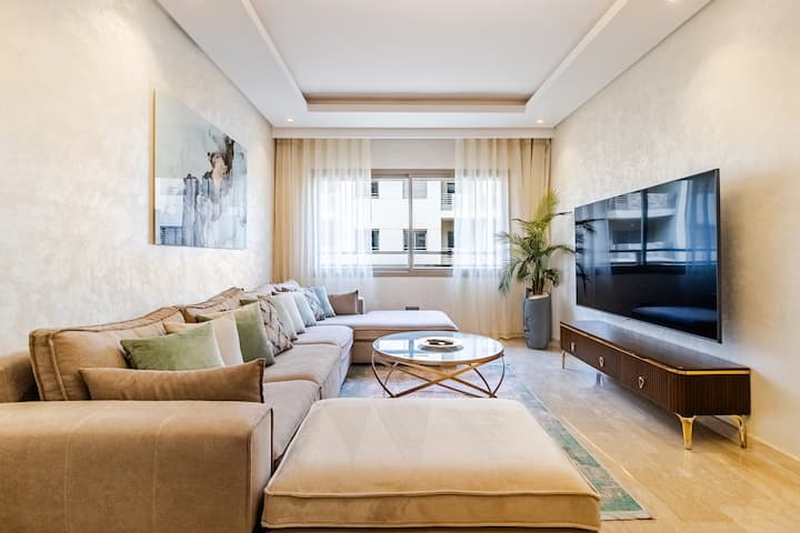 Chic 3 Ch; 5 Lits; Parking; Wifi Rapide; Aéroport - Bouskoura