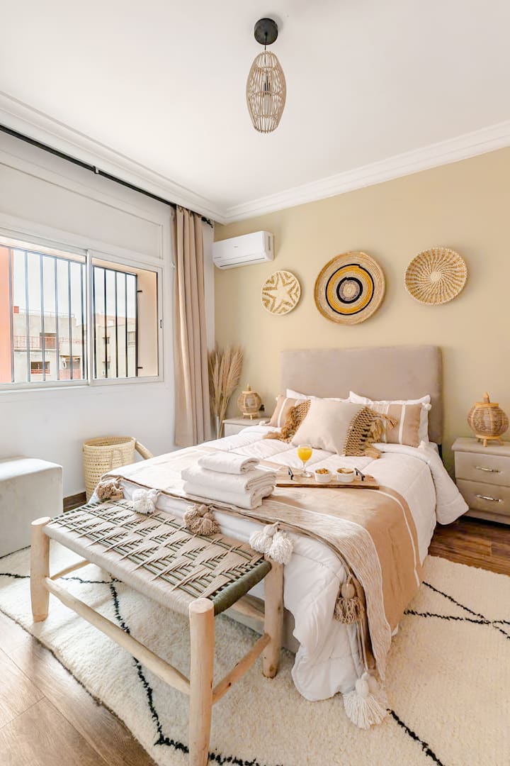 Centre Ville ! 1br-queensize • A/c • Netflix - Marrakesh