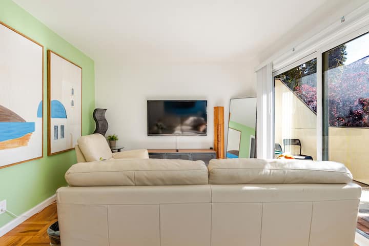 Quiet 1br Flat + Office + Parking + Balcony - San Mateo, CA