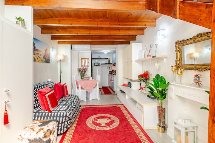 Loft Glamour Con Caminetto In Camera Da Letto - Roma
