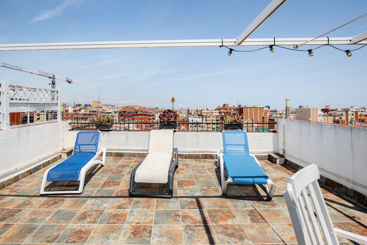 Camp Nou. 40m2 Terraza Con Vistas Espectaculares! - Barcelona-El Prat Airport (BCN)