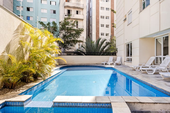 Apt W/ Weekly Cleaning, 2 Rooms, Near Av Paulista - São Paulo