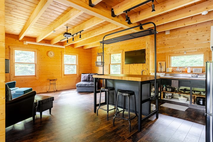 R-villa Ohk【m-11】　ペット不可・静寂ログハウス - Karuizawa