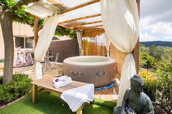 Coquet Appartement Avec Jardin & Jacuzzi Privatif - Le Castellet