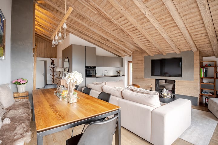 Wonderful Attic Apartment With Amazing Alps Views - Crans-Montana