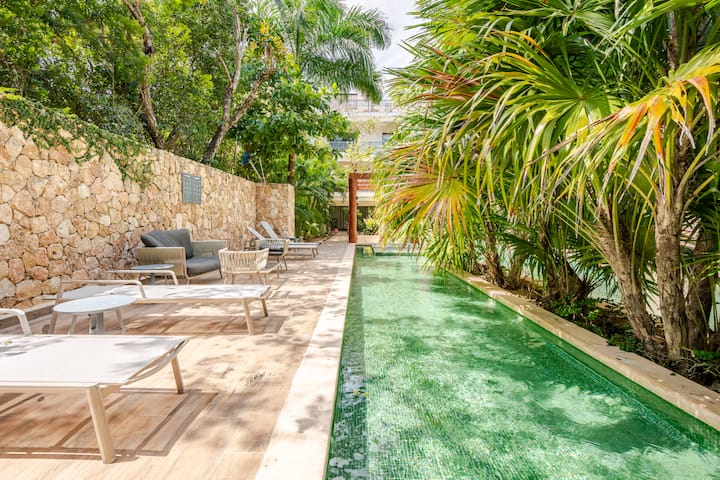 Great 1br Apt - Terrace - Gym & Pool - Tulum