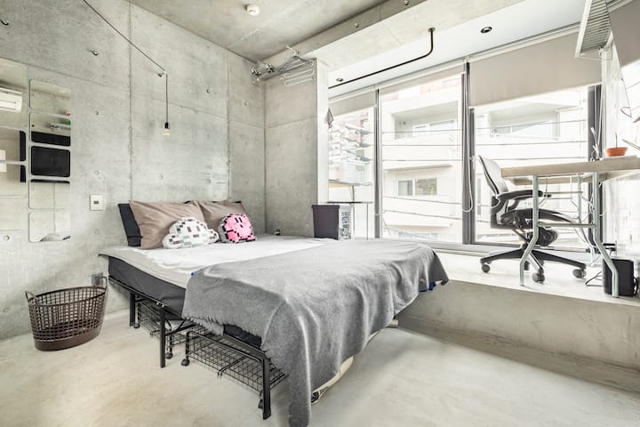 Minimal Loft | Hiroo/ebisu, Fast Wifi + Work Desk - Hamamatsuchō Station