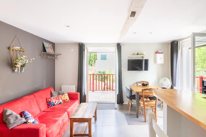 Appart 2/4 Pers Avec Balcon Et Plancha - Urrugne