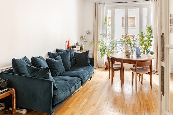 Appartement Familial Art Déco à Père Lachaise - Quartier de Belleville