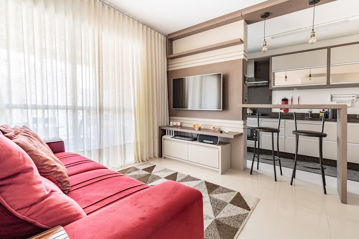 Apartamento Decorado E Acolhedor Próximo à Praia - Governador Celso Ramos