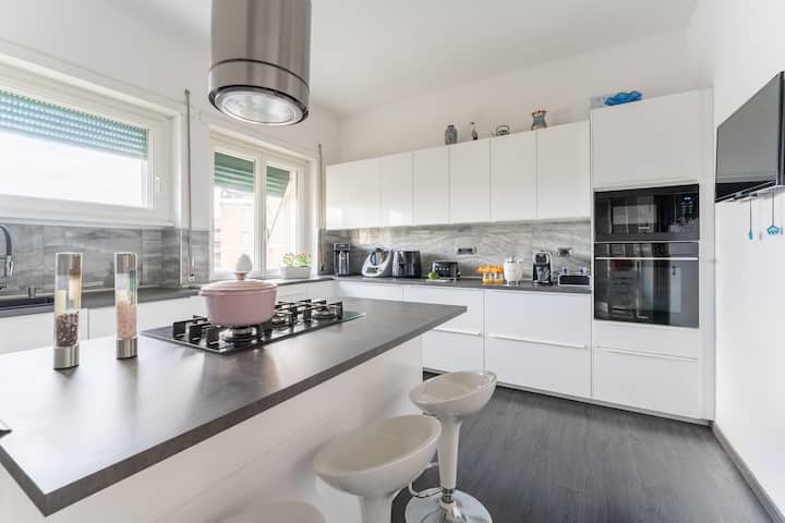 [Penthouse 4br Avec Vue] 10’ Du Colisée, Wifi Ac - Rome