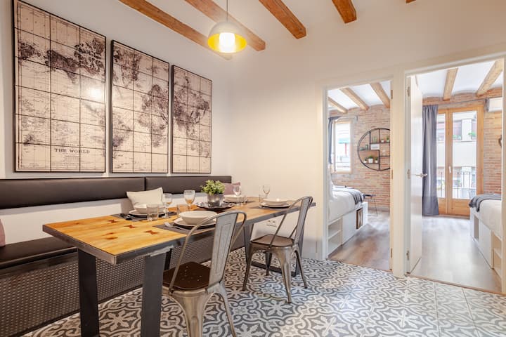 New 2bedroom Blai, Tapas & Fcb Olimpic Stadium - Barcelona