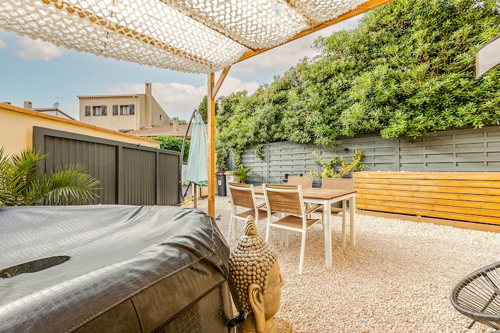 Appart Avec Jardin Et Spa Ok Chien. - Agde