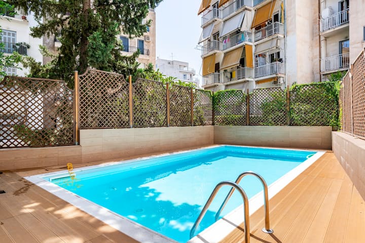 Luxury Central Apartment With Swimming Pool - Gym - Grčija