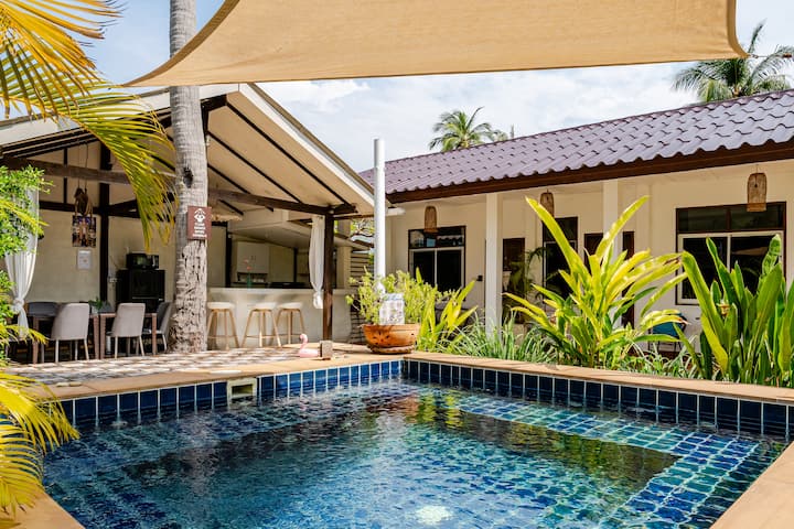 Beach Bungalow King 1 Bed/1bath, Kitchen & Jacuzzi - Ko Pha Ngan