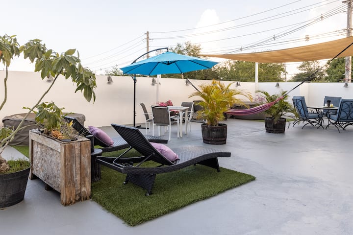 Oasis Terrace! 15 Guest Near Beach. Huge Terrace! - Vega Alta