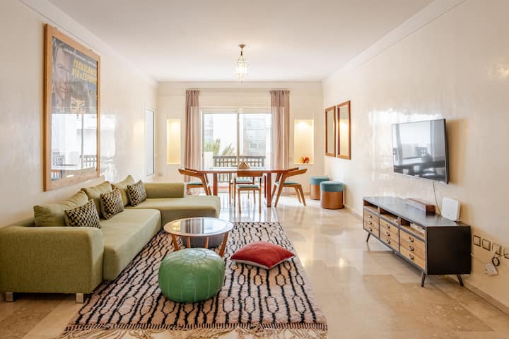 Spacious Marina 3br With Pool & Walk To Beach - Agadir