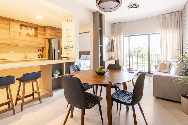 Depto. Moderno Con Alberca, 20 Min Apto/cintermex - Jalisco