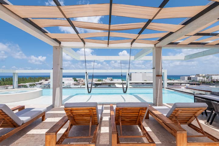 Ceren | Preciosa Suite | Vista Parcial Al Mar - Playa del Carmen